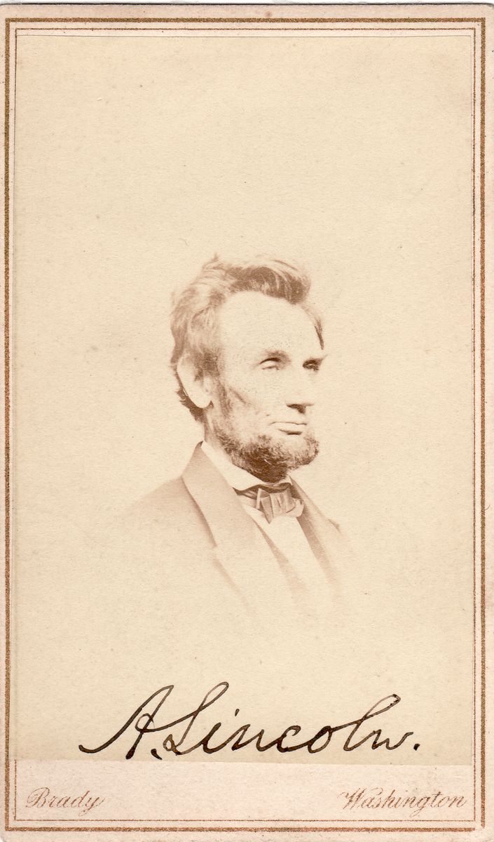 Photograph of Abraham Lincoln as His Beard Grows In, Thanks to Grace Bedell