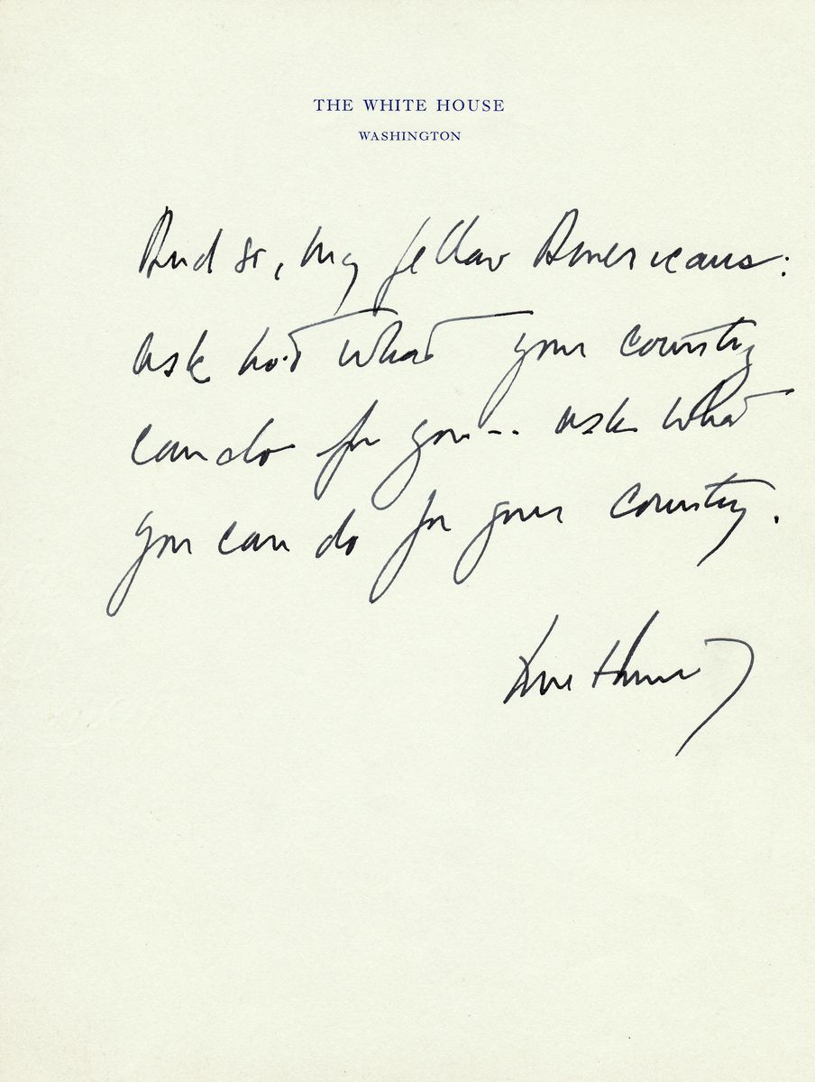 JFK's "New Frontier Speech"of 1960 | Shapell Manuscript Foundation