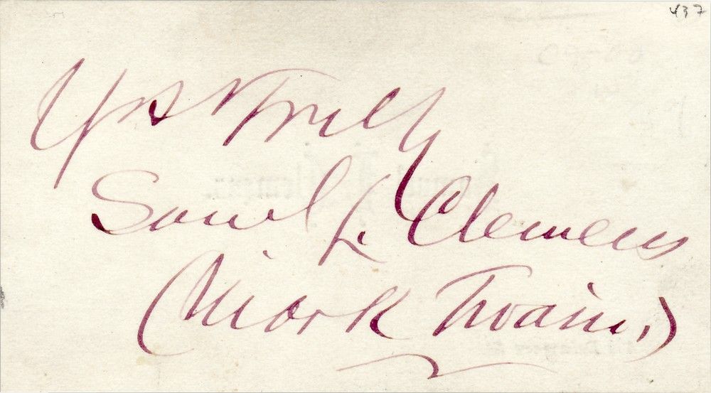 Signatures of Samuel L. Clemens and Mark Twain