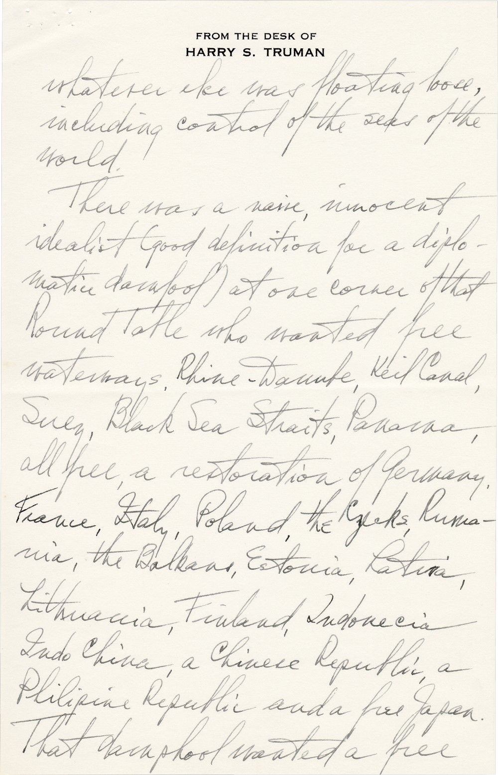 Harry Truman Letter on the Potsdam Conference | Shapell Manuscript ...