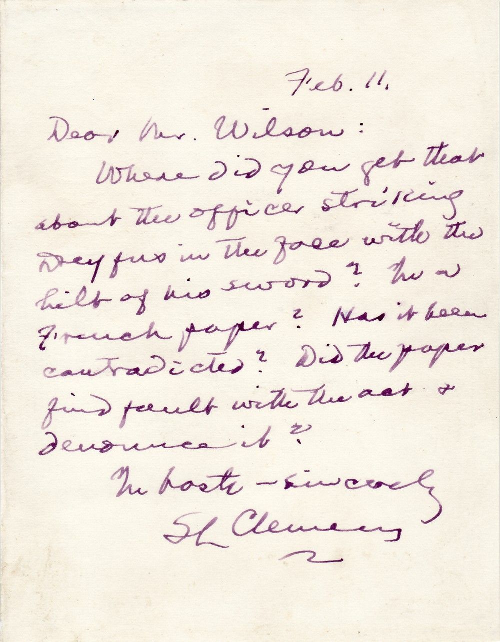 Emile Zola and the Dreyfus Affair | Shapell Manuscript Foundation