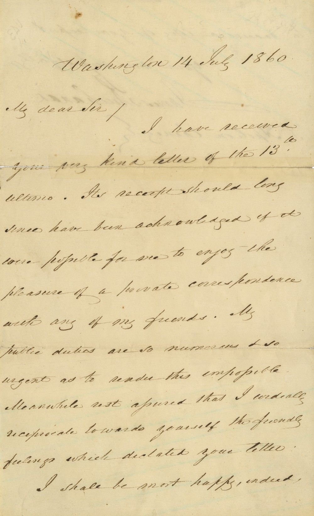 Rare Chester A. Arthur Letter