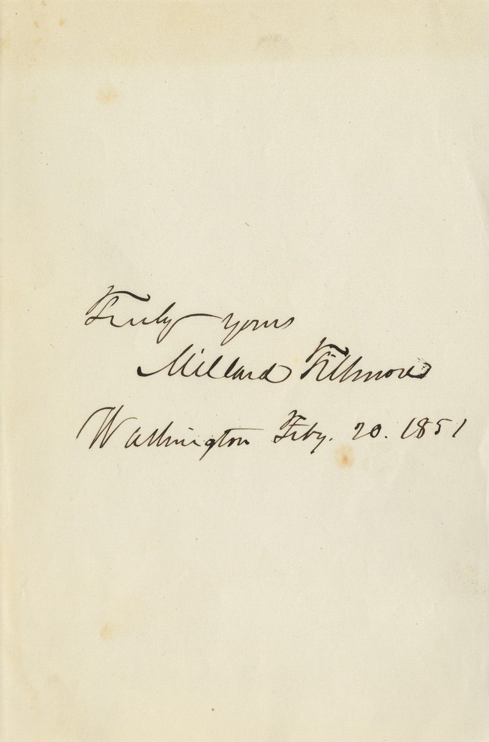 Millard Fillmore Signature