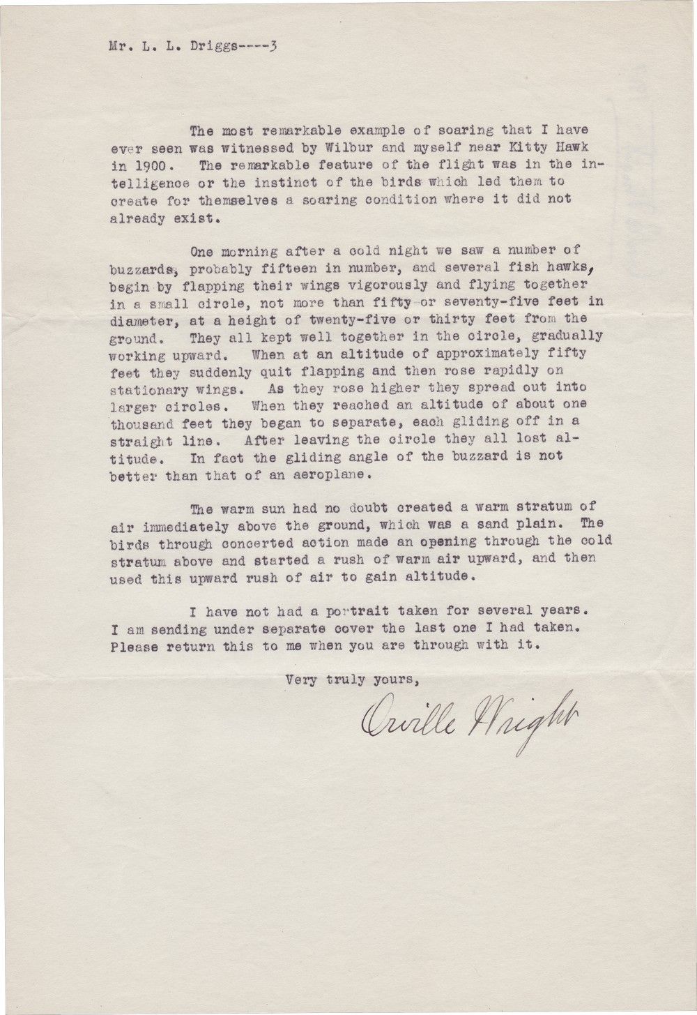 Wright Brothers: First Airplane Flight Description | Shapell Manuscript ...