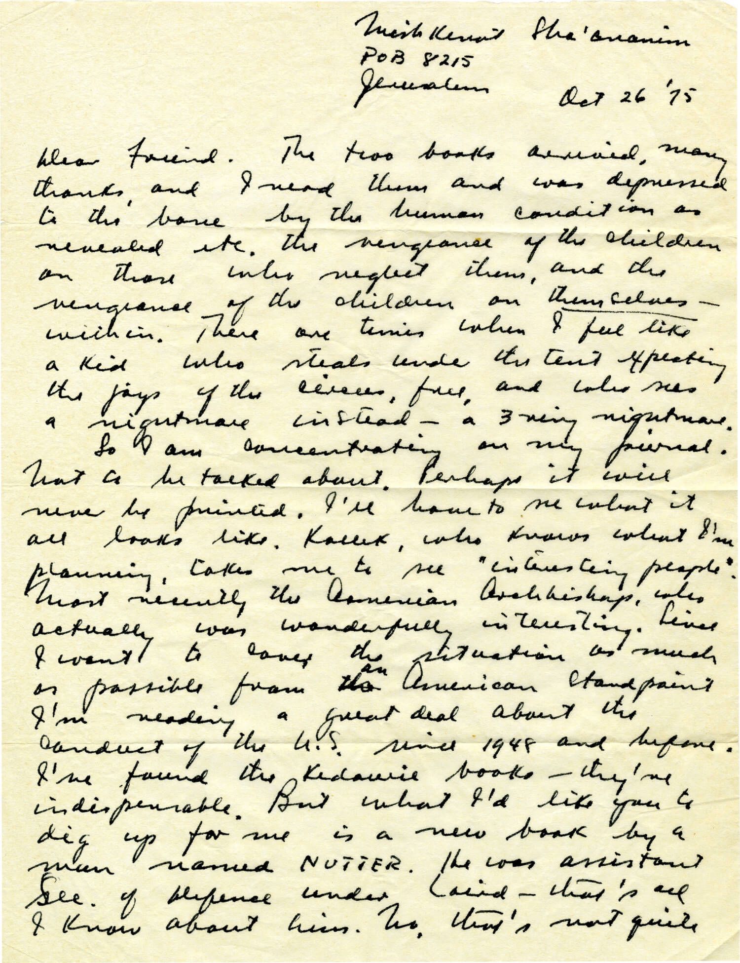 Saul Bellow | Author & Historian Reflects on his Time in Jerusalem ...