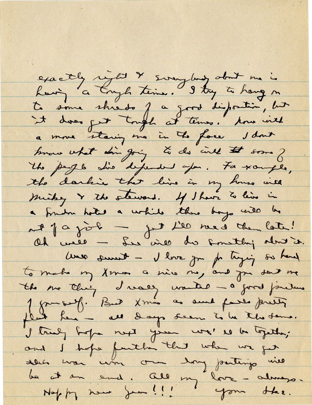 WWII General Eisenhower Letter to Wife Mamie | Shapell Manuscript ...