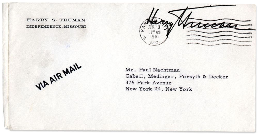 Harry Truman on Complete Works of Abraham Lincoln | Shapell Manuscript ...