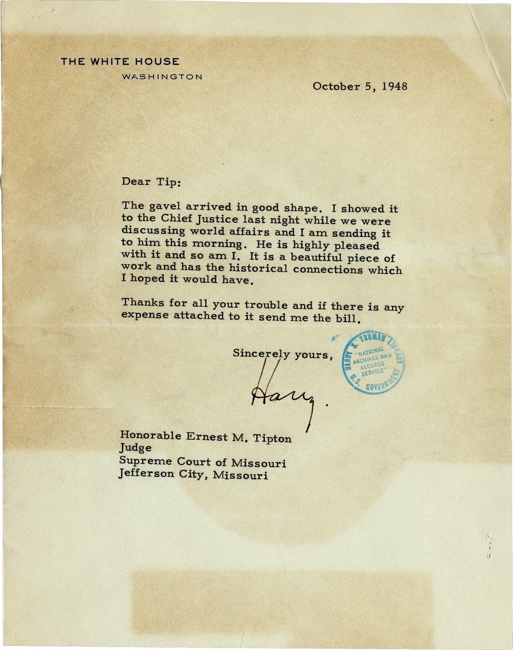 President Truman and Chief Justice Fred Vinson | Shapell Manuscript ...