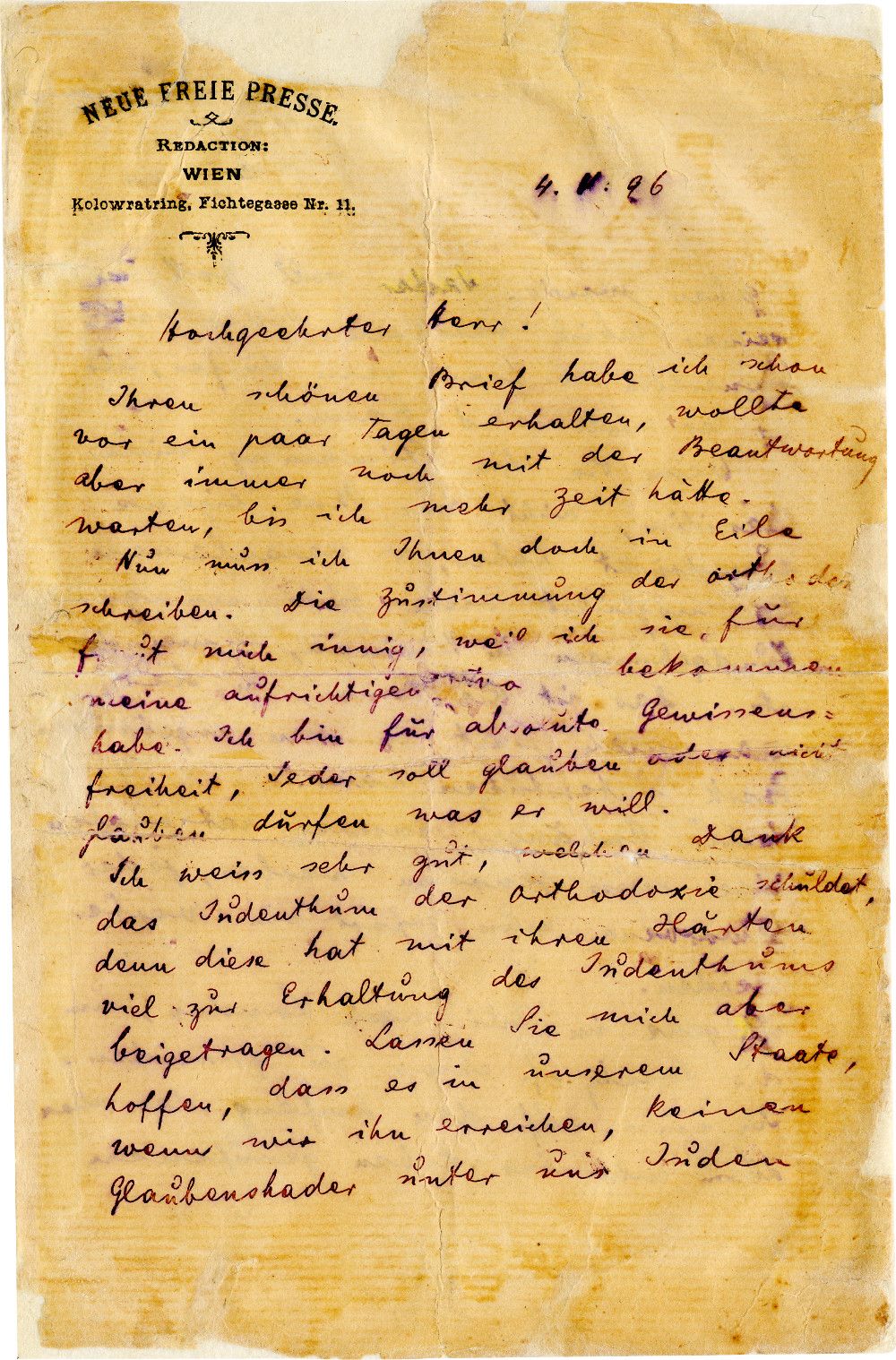Herzl on Religion, Freedom, and Establishing First Zionist Conference ...