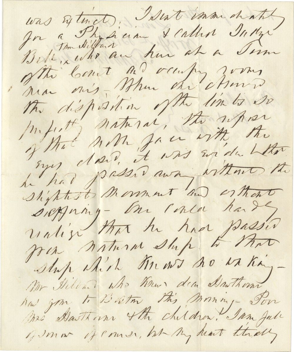 President Franklin Pierce Mourns Nathaniel Hawthorne | Shapell Manuscript Foundation