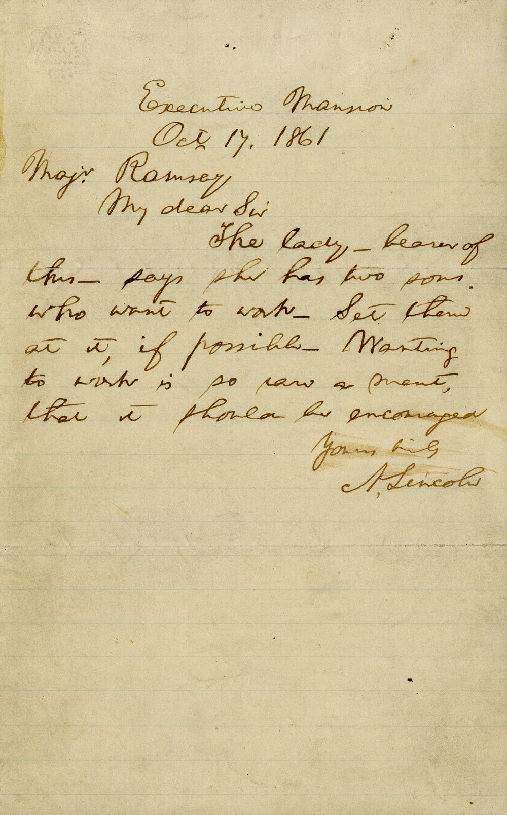 Abraham Lincoln Writing