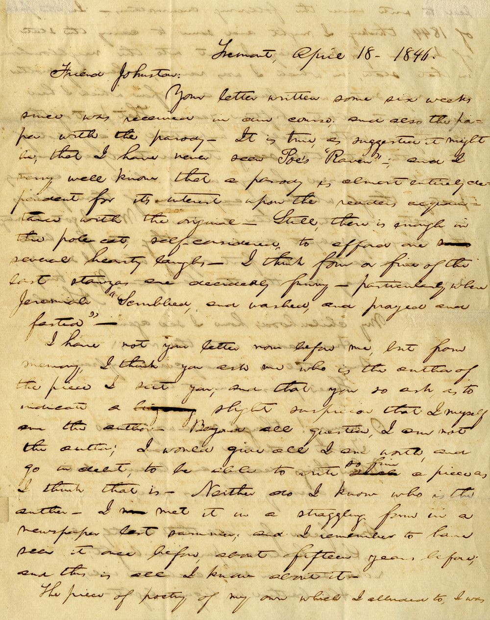 Abraham Lincoln Poem: My Childhood Home I See Again | Shapell ...