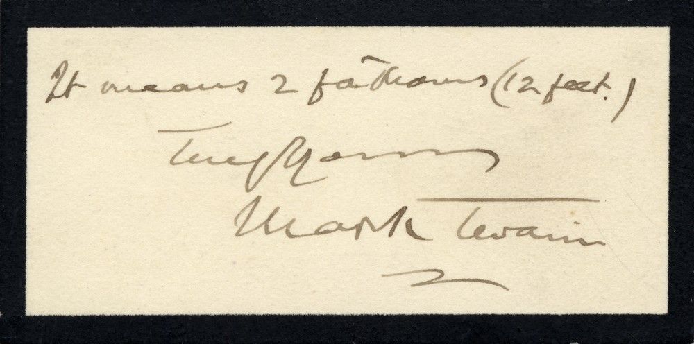 Mark Twain Autograph Calling Card