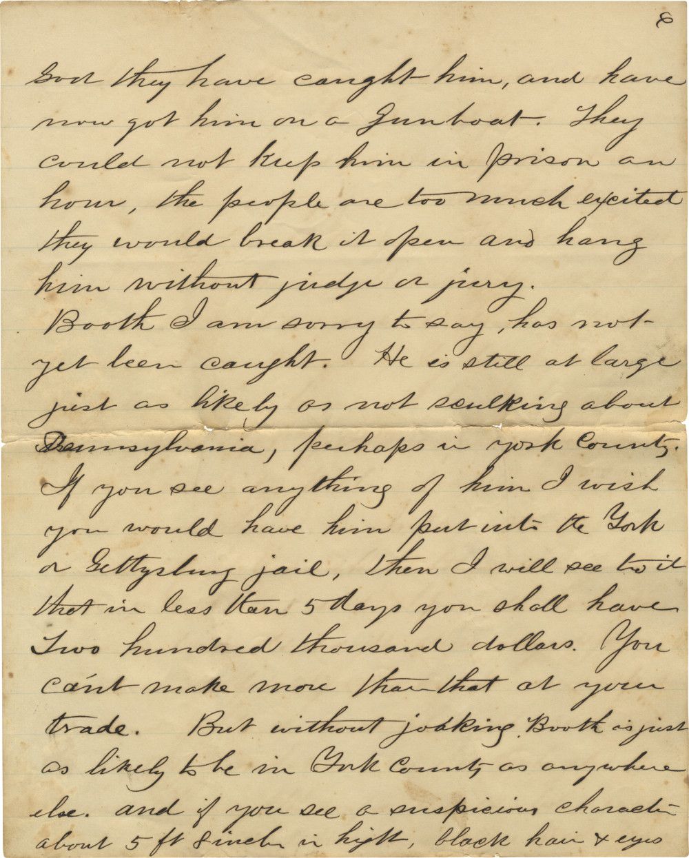 Eyewitness Account of Abraham Lincoln Assassination | Shapell ...