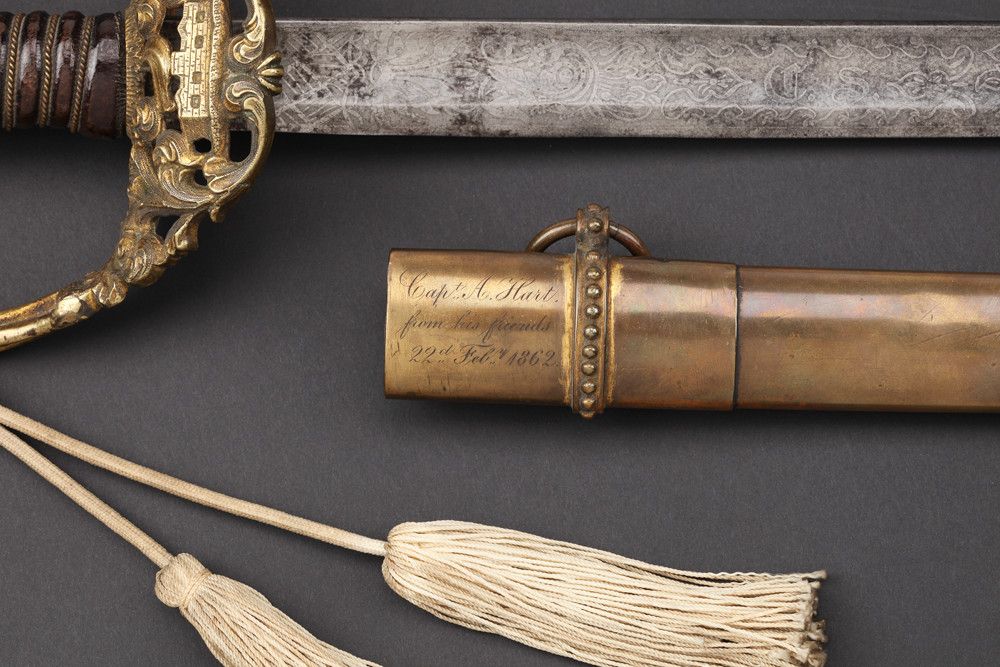 Major Alexander Hart Presented with Sword & Scabbard Upon Promotion to ...