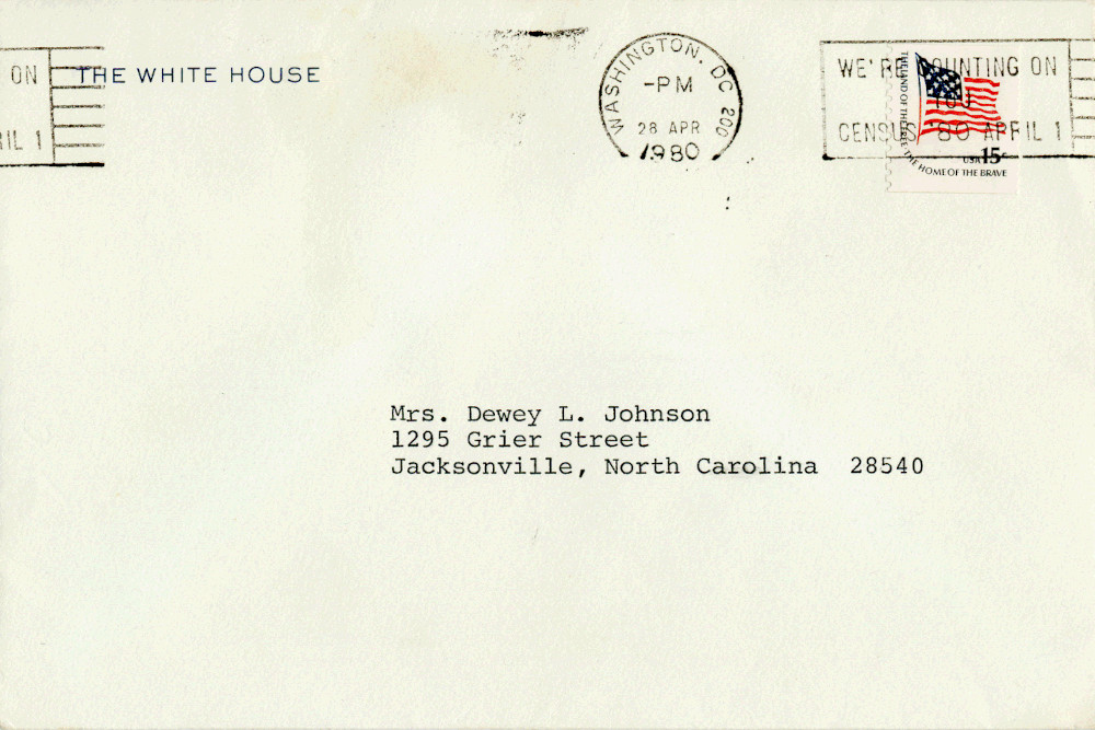 Jimmy Carter Iran Hostage Crisis Condolence Letter