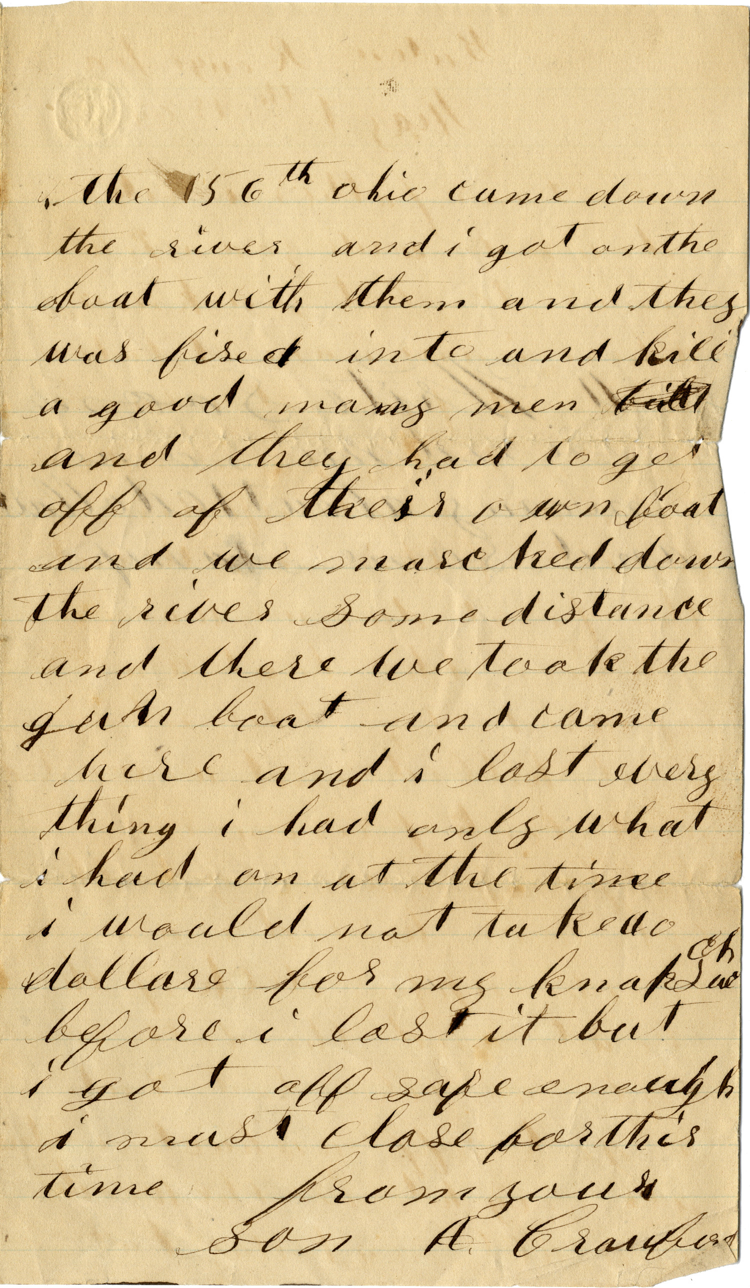 Rare Union Soldier's Account Of Ambush Resulting In Death Of Jewish ...